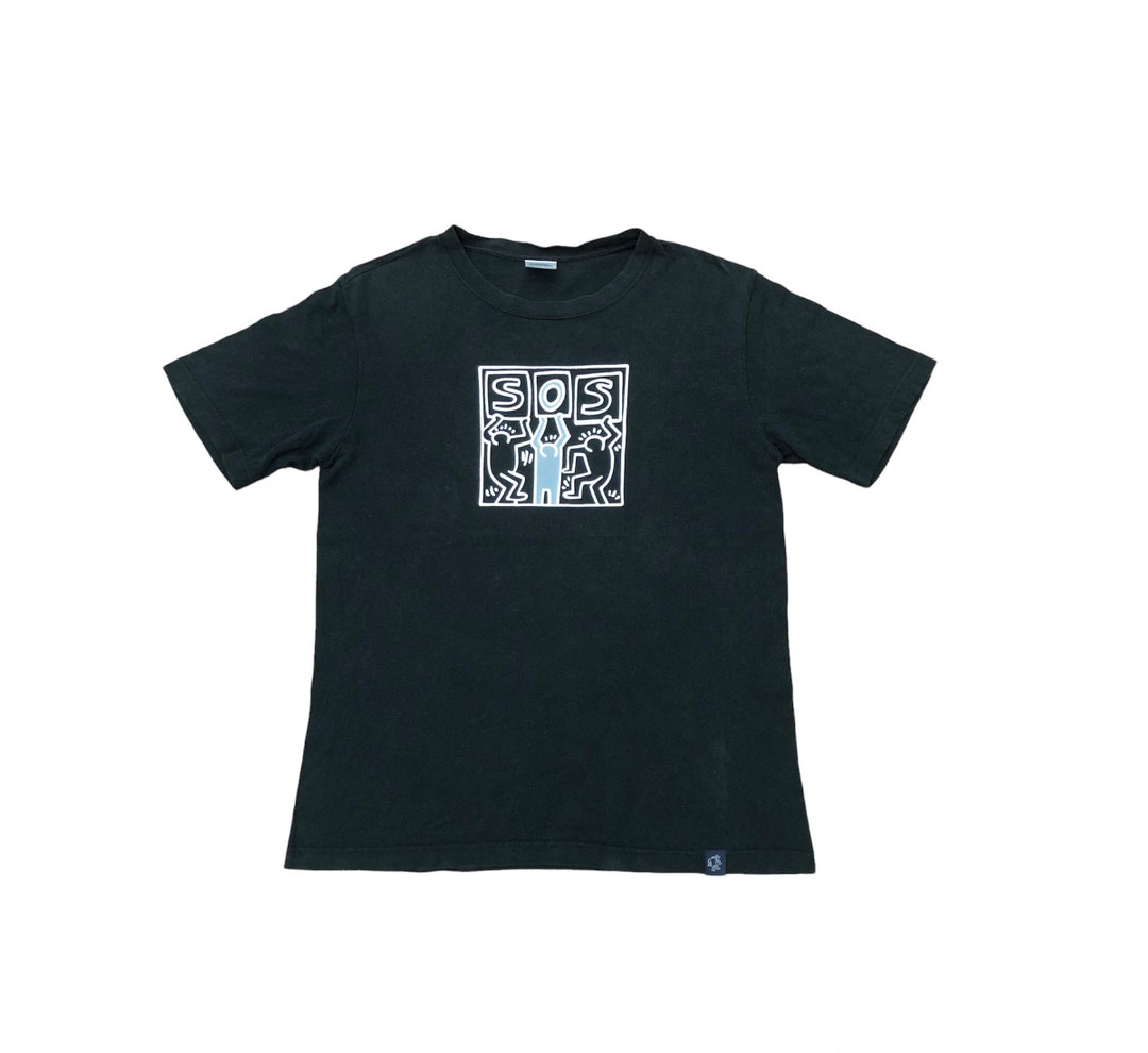 Vintage SOS Shirt Pop Art / Visual Art Size M Black Color - Etsy