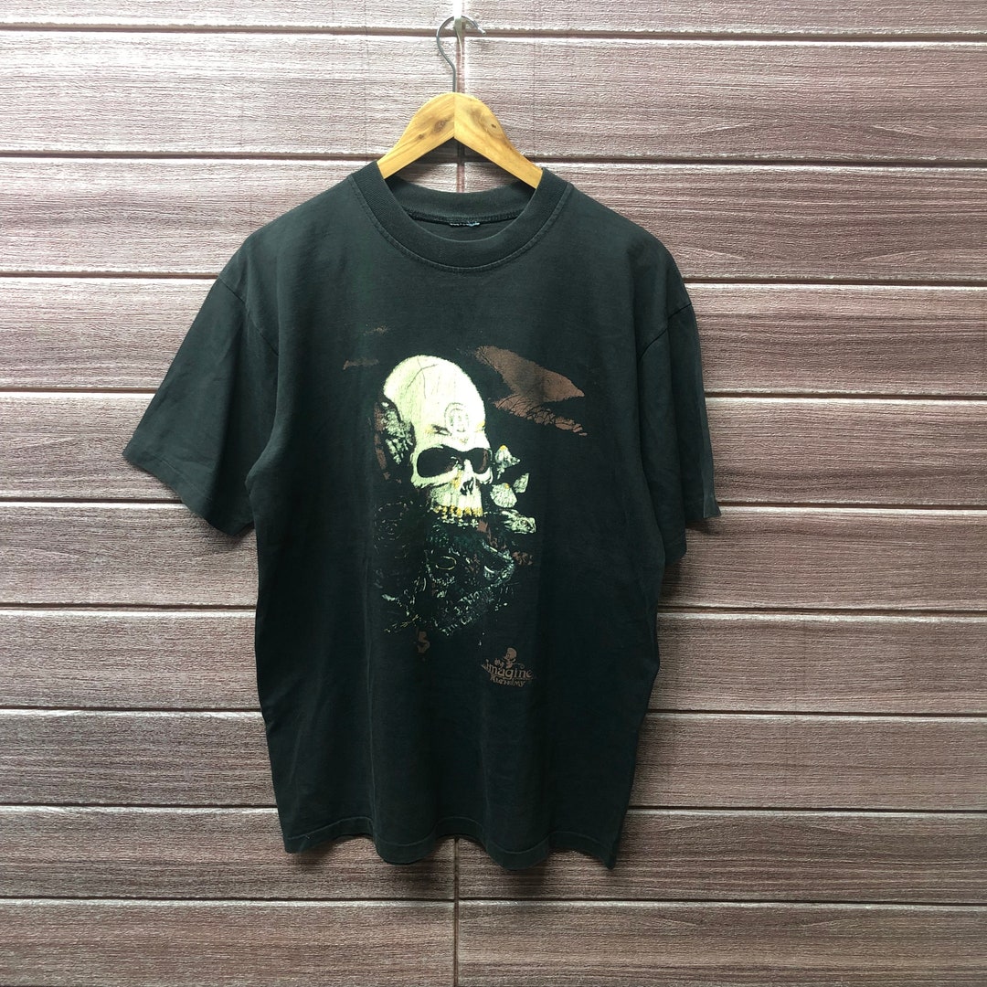 Vintage 90s Gothic Metal Shirt Skulls / Punk Rock Tee - Etsy