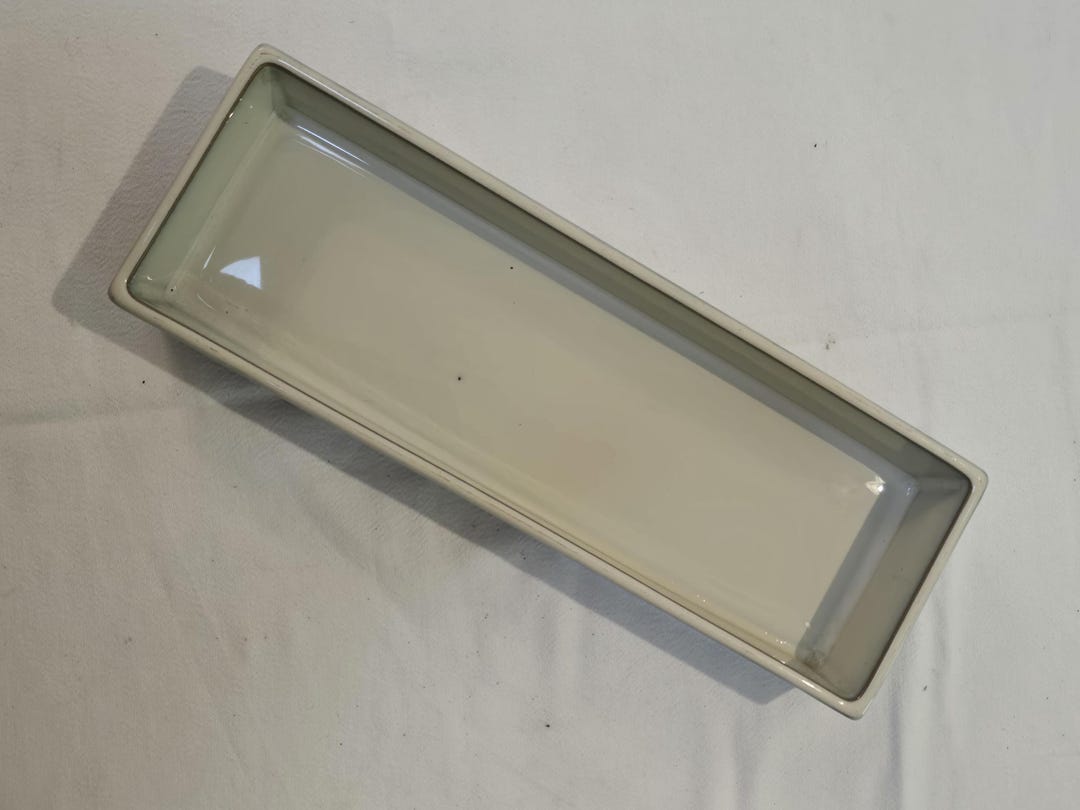 Vintage Japanese Ikebana Floral Vase Rectangular Ceramic Suiban for ...