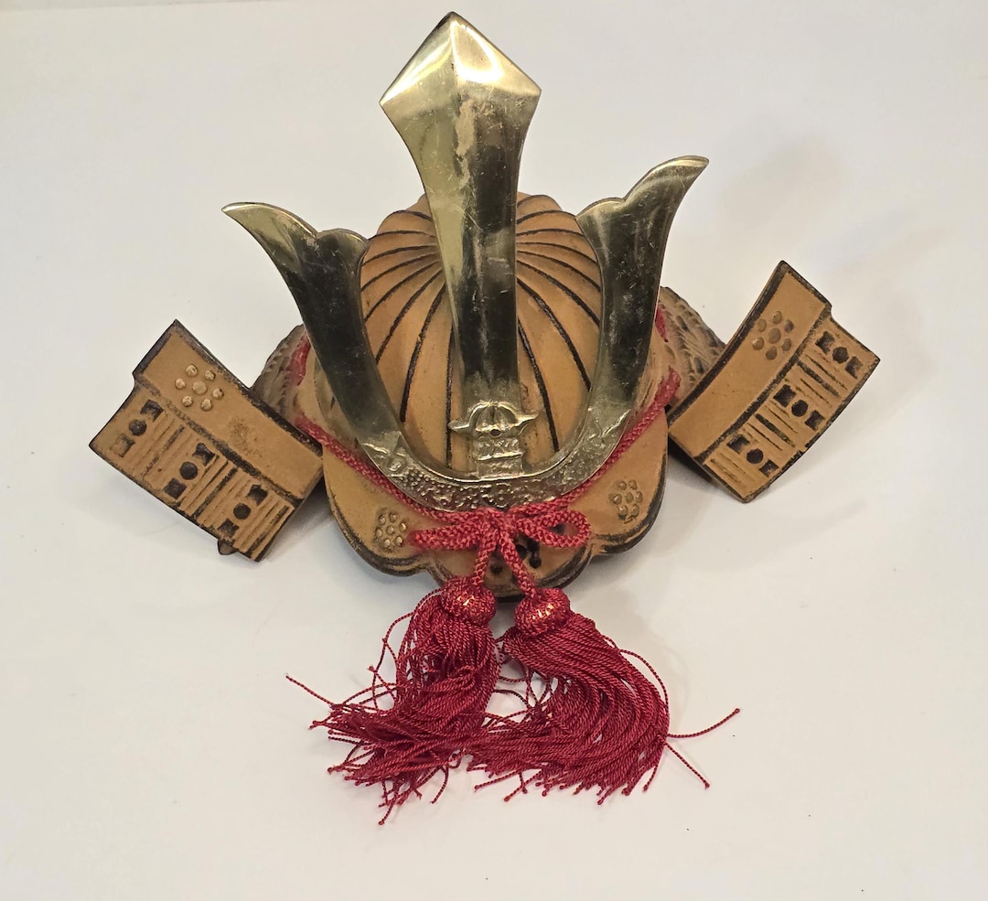 Vintage Japanese Kabuto Samurai Warrior Helmet Armor Replica Miniature ...