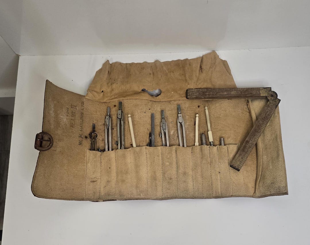 Antique British Military WW2 Cartographer's Navigation Map Drafting Kit ...