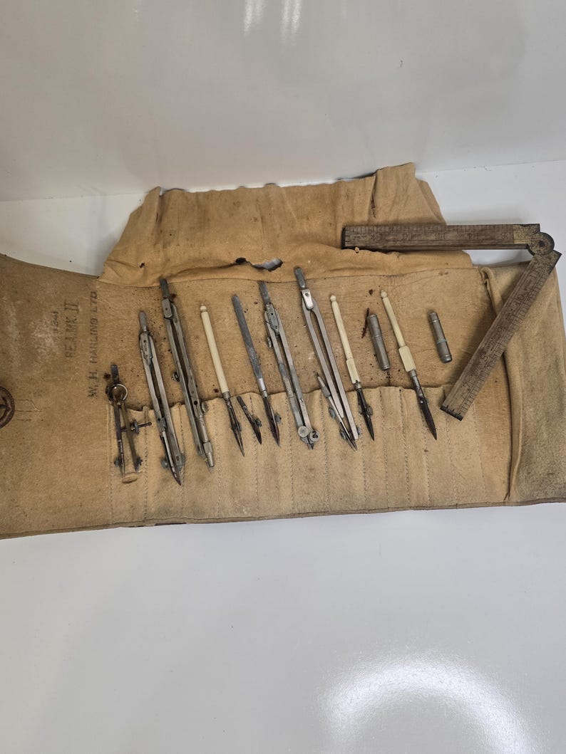 Antique British Military WW2 Cartographer's Navigation Map Drafting Kit ...