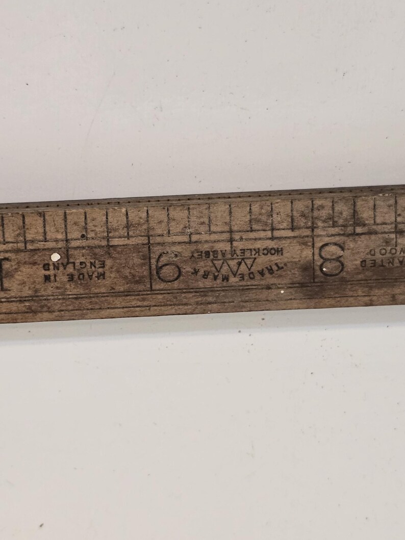 Warranted Boxwood No. 1163 Hockley Abbey 24" Folding Wooden Ruler With ...
