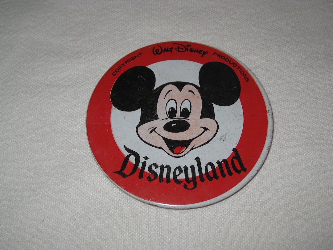 Vintage Disneyland Mickey Mouse Pinback Button - Etsy