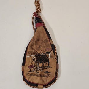 Vintage Spanish Leather Bota Bag: Bohemian Wine Canteen, Bar Decor - Etsy