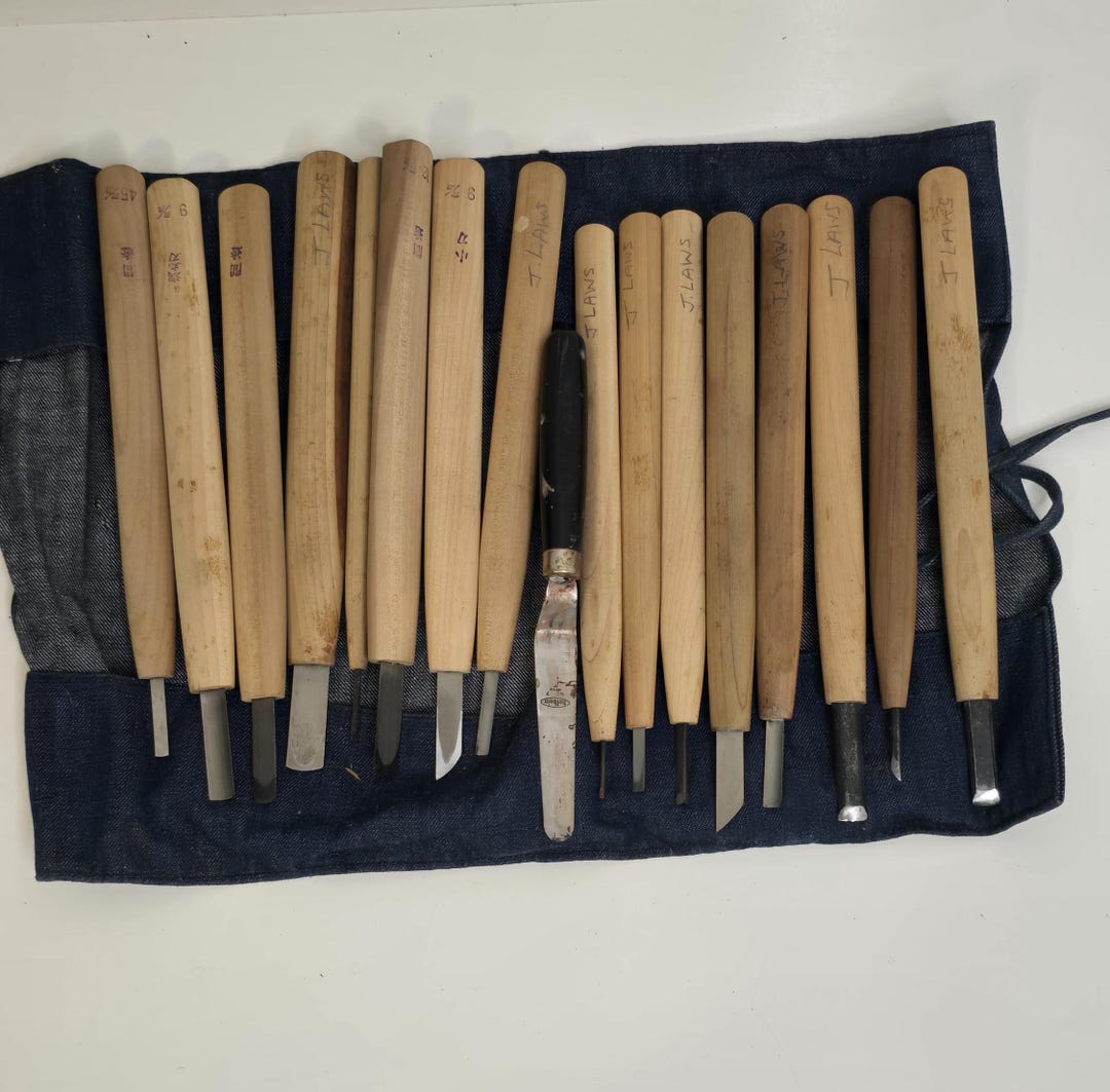 1950's Japanese Wood Carving Chisels Vintage CHOKOKUTO Set of 16 ...