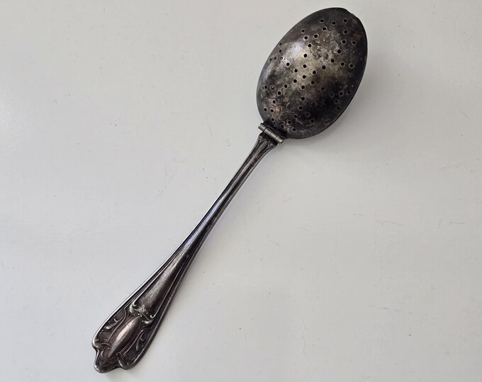 Vintage Tea Leaf Spoon - Silver Plate Tea Strainer - Tea Infuser - Tea ...