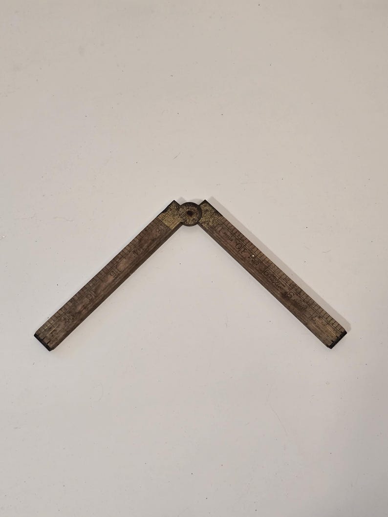 Warranted Boxwood No. 1163 Hockley Abbey 24" Folding Wooden Ruler With ...