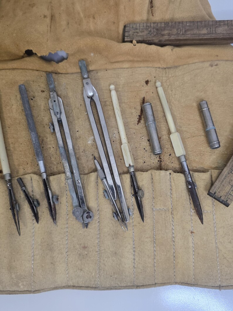 Antique British Military WW2 Cartographer's Navigation Map Drafting Kit ...