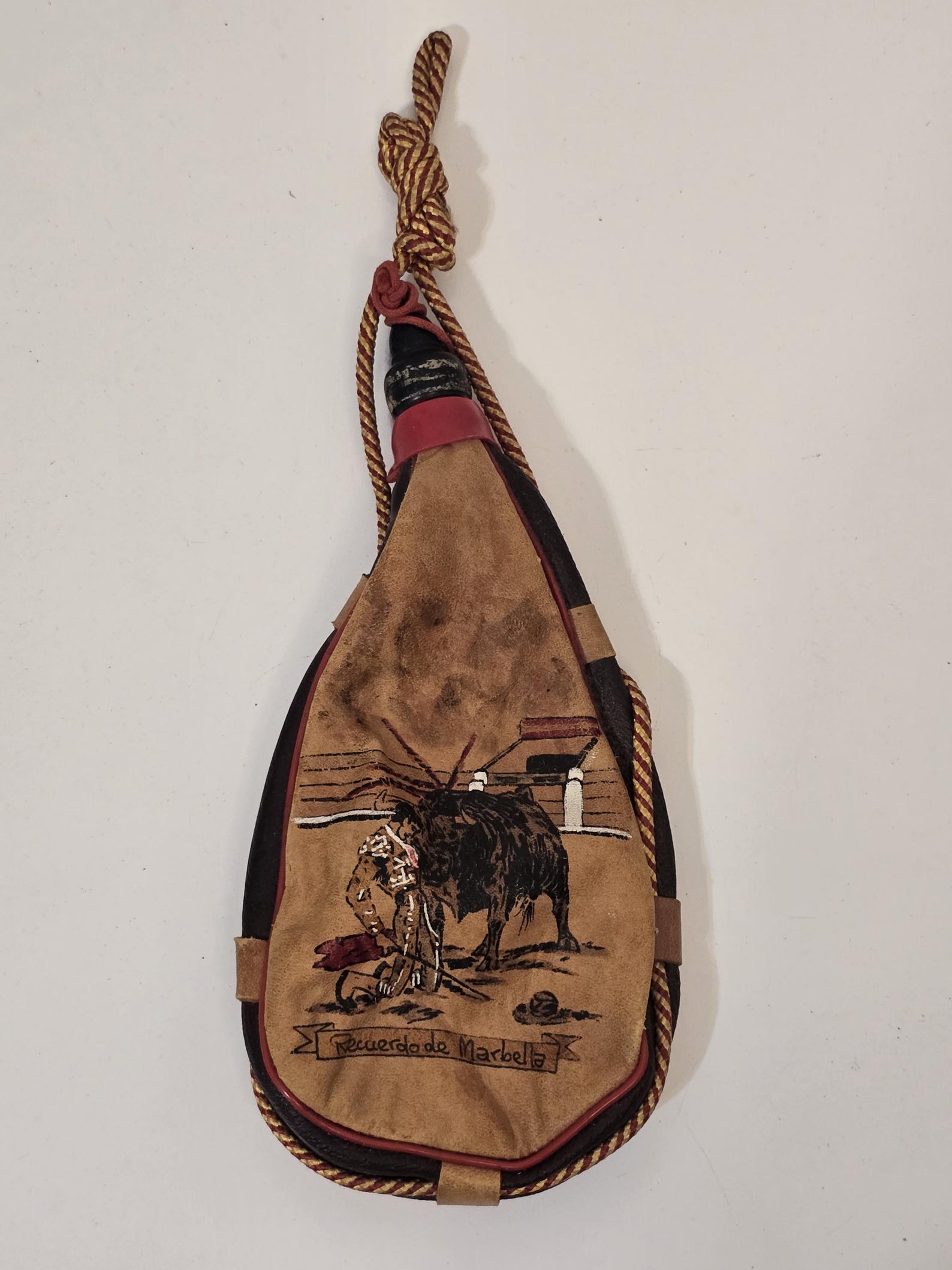 Vintage Spanish Leather Bota Bag: Bohemian Wine Canteen, Bar Decor - Etsy