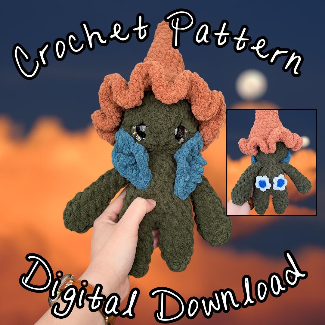 Womble Crochet Pattern | Whimsical Fella | Floral Wizard - Etsy