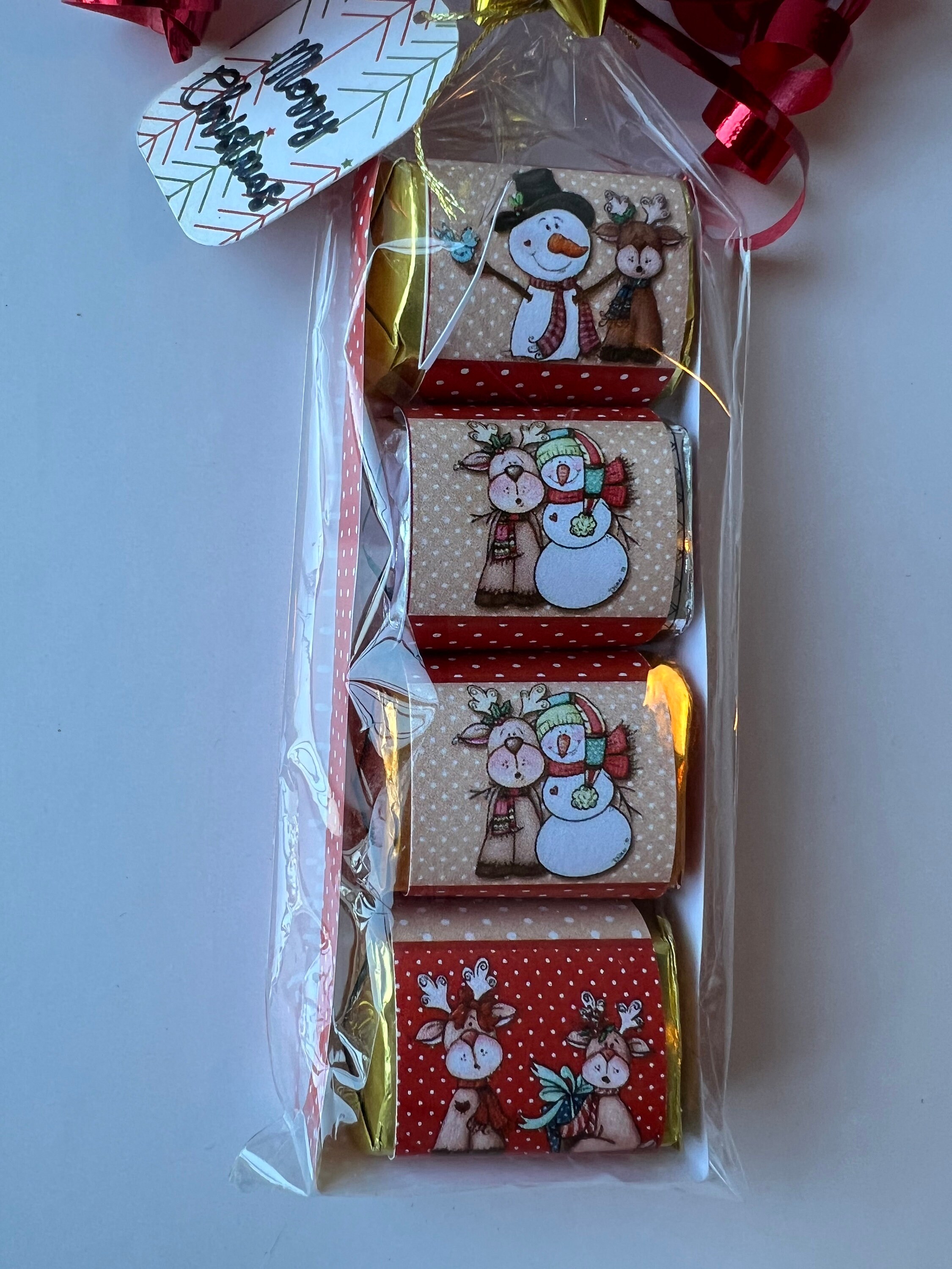 Reindeer Snowman Hershey Nugget Christmas Stocking Stuffer - Etsy