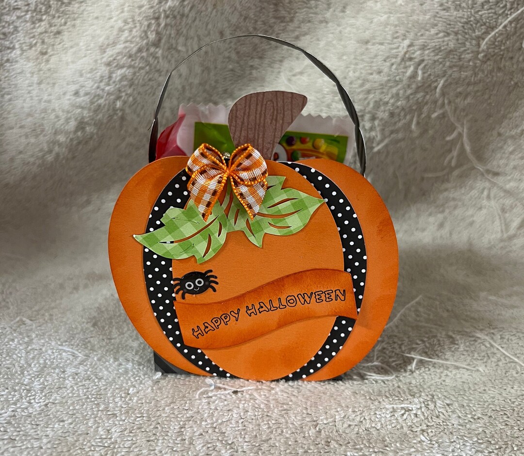 Halloween Pumpkin Treat Box With Candy: Party Favor Bag - Etsy