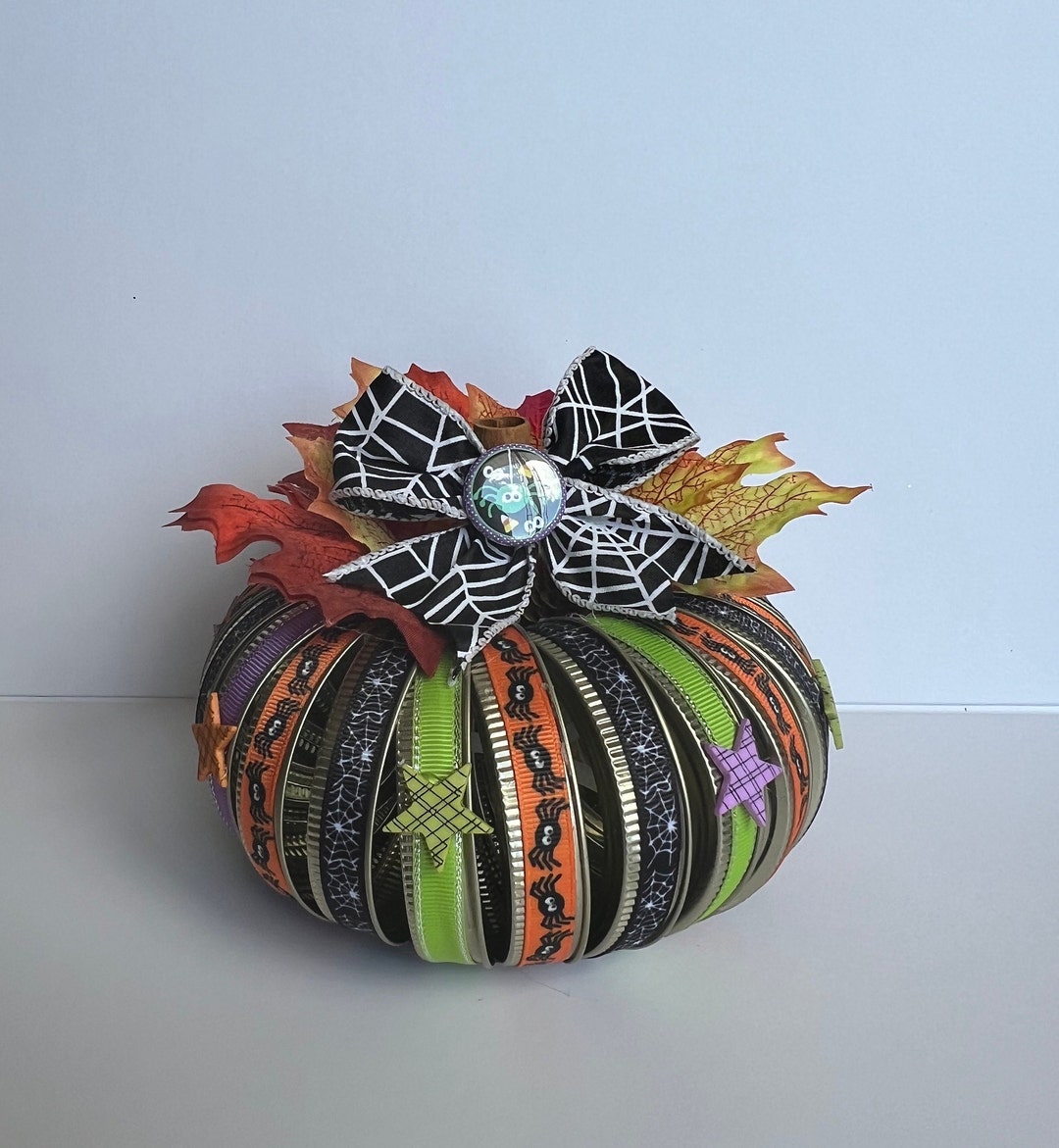 Mason Jar Ring Pumpkin/mason Jar Ring Halloween Spider Pumpkin /canning ...