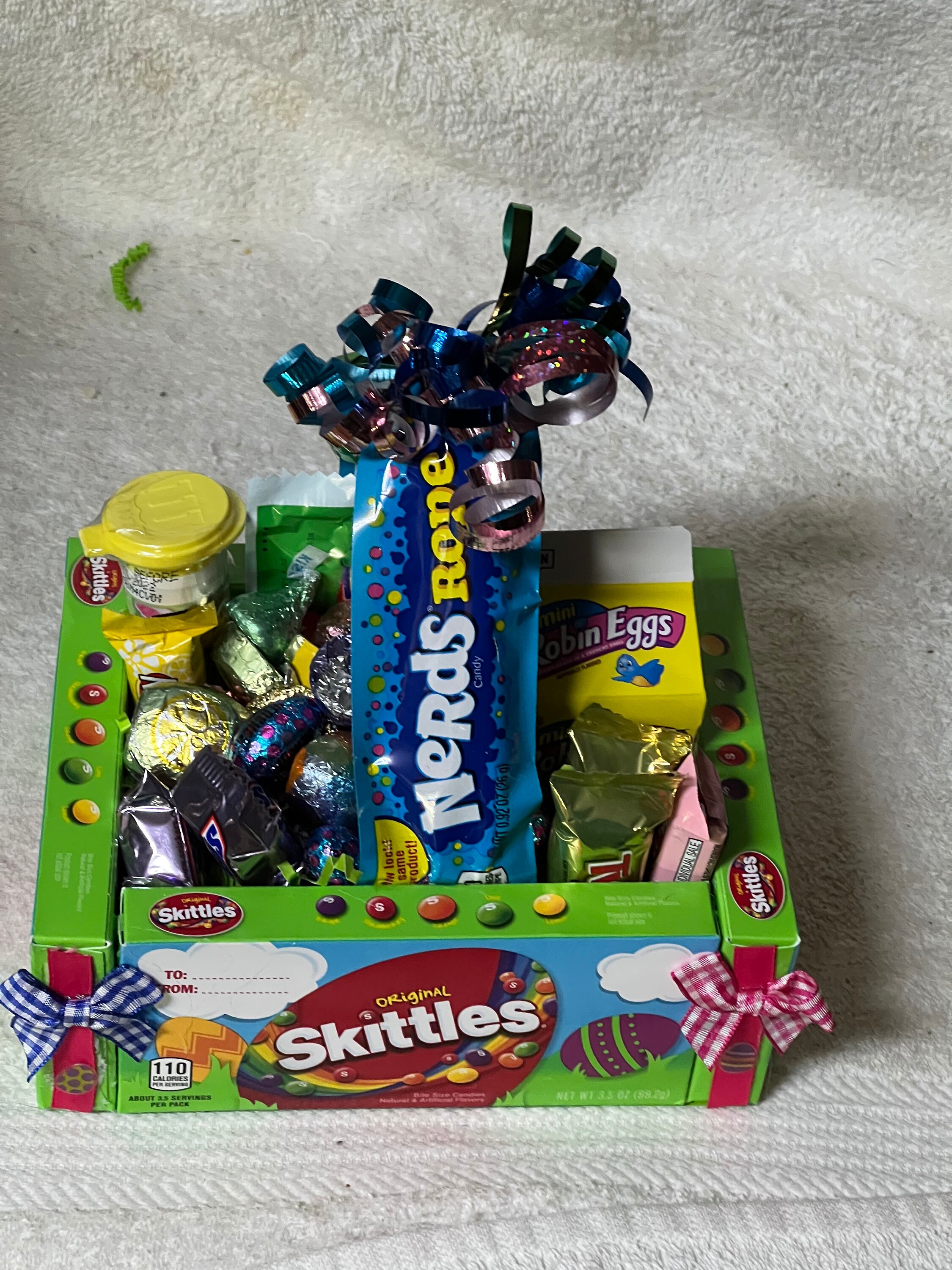 Prefilled Easter Skittles Candy Basket With Nerds Rope Handle - Etsy
