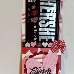 Valentine's Day Hershey Bar Favor/hershey Bar Valentine Gift/valentine ...
