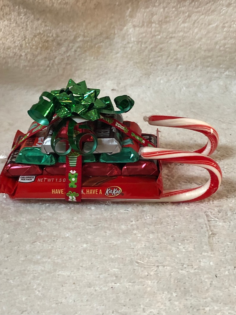 Kit Kat Candy Cane Sleigh: Christmas Stocking Stuffer - Etsy
