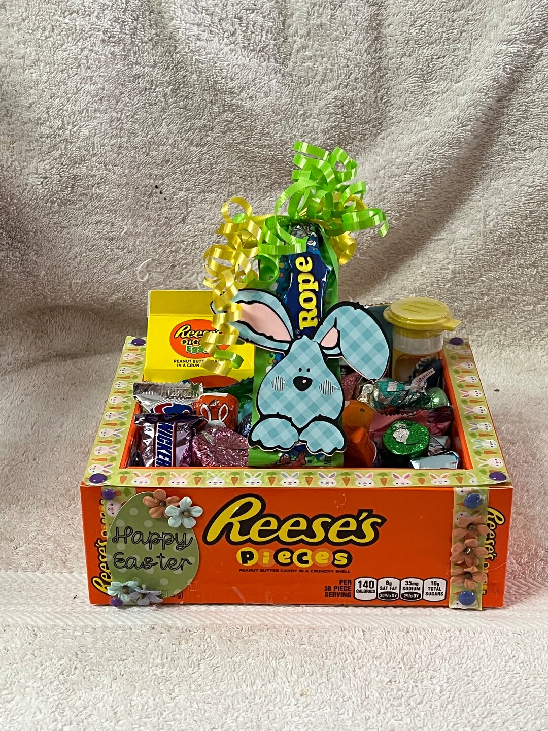 Edible Reese's Pieces Easter Basket/ Easter Basket/filled Kids Easter ...