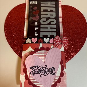 Valentine's Day Hershey Bar Favor/hershey Bar Valentine Gift/valentine ...