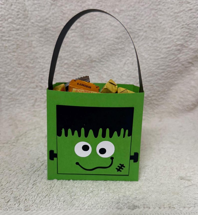 Frankenstein Halloween Candy Gift Box: Trick or Treat Basket - Etsy