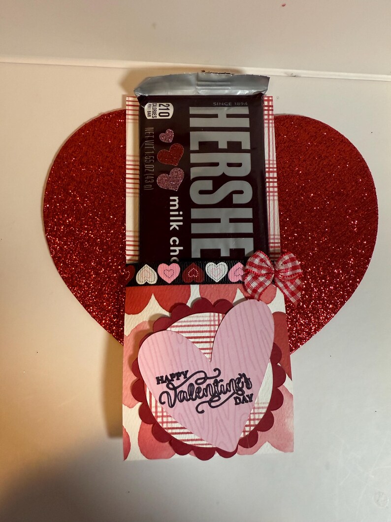 Valentine's Day Hershey Bar Favor/hershey Bar Valentine Gift/valentine ...