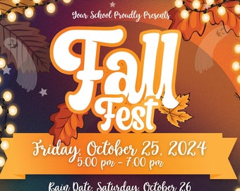 EDITABLE Harvest Fest Flyer Template, Community Event, Autumn Flyer ...