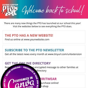 PTO PTA Flyer, Editable Printable Informational Flyer, Did You Know ...