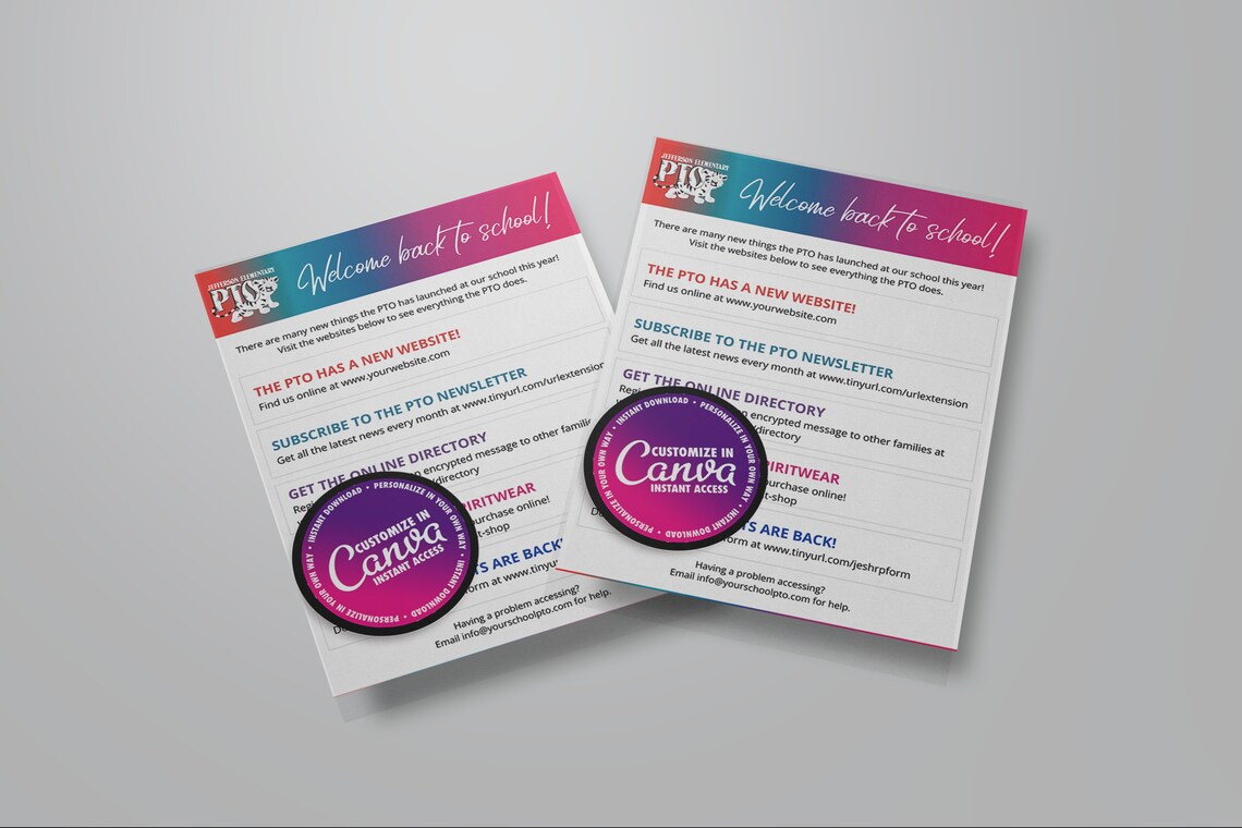 PTO PTA Flyer, Editable Printable Informational Flyer, Did You Know ...