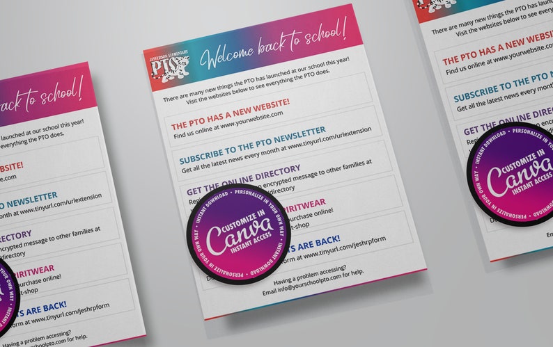 PTO PTA Flyer, Editable Printable Informational Flyer, Did You Know ...