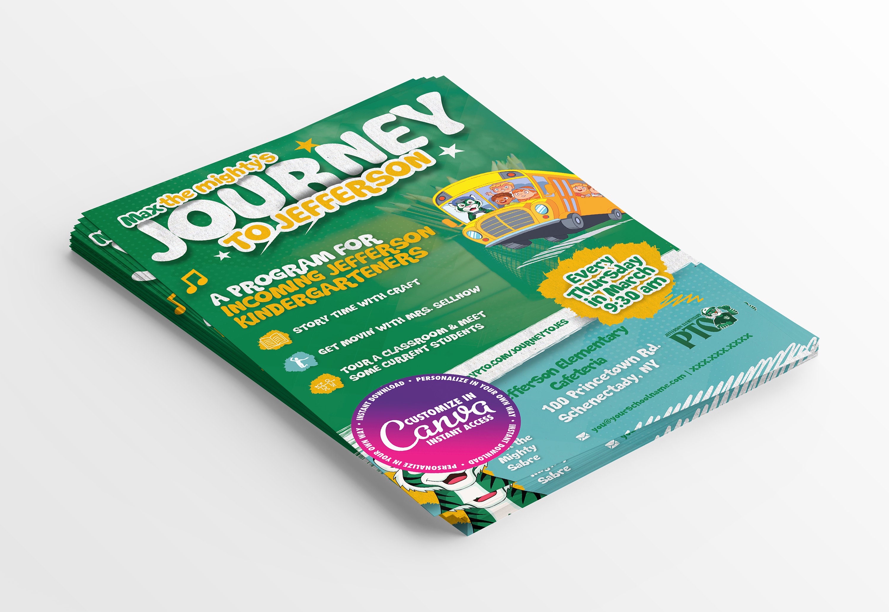 Editable Kindergarten Event Flyer, Printable Template, PTO Flyer, PTA ...