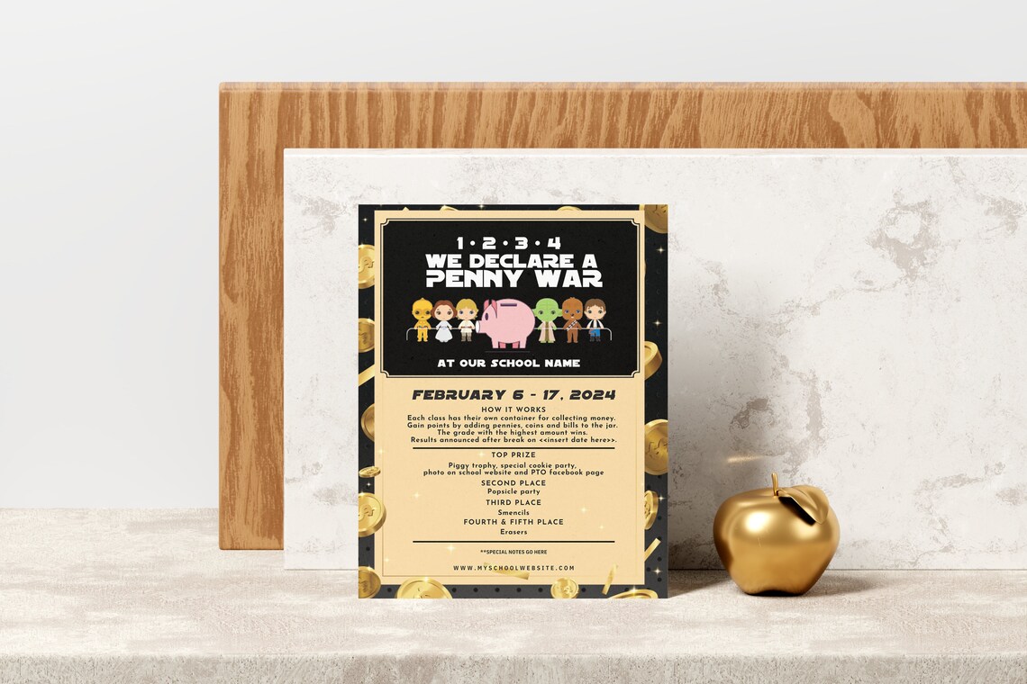 Editable, Penny War Fundraiser Flyer, School Fundraiser, Fundraising ...