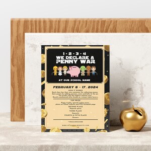 Editable, Penny War Fundraiser Flyer, School Fundraiser, Fundraising ...
