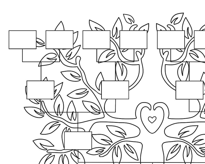 Kids Family Tree Coloring Page Worksheet Activity for - Etsy