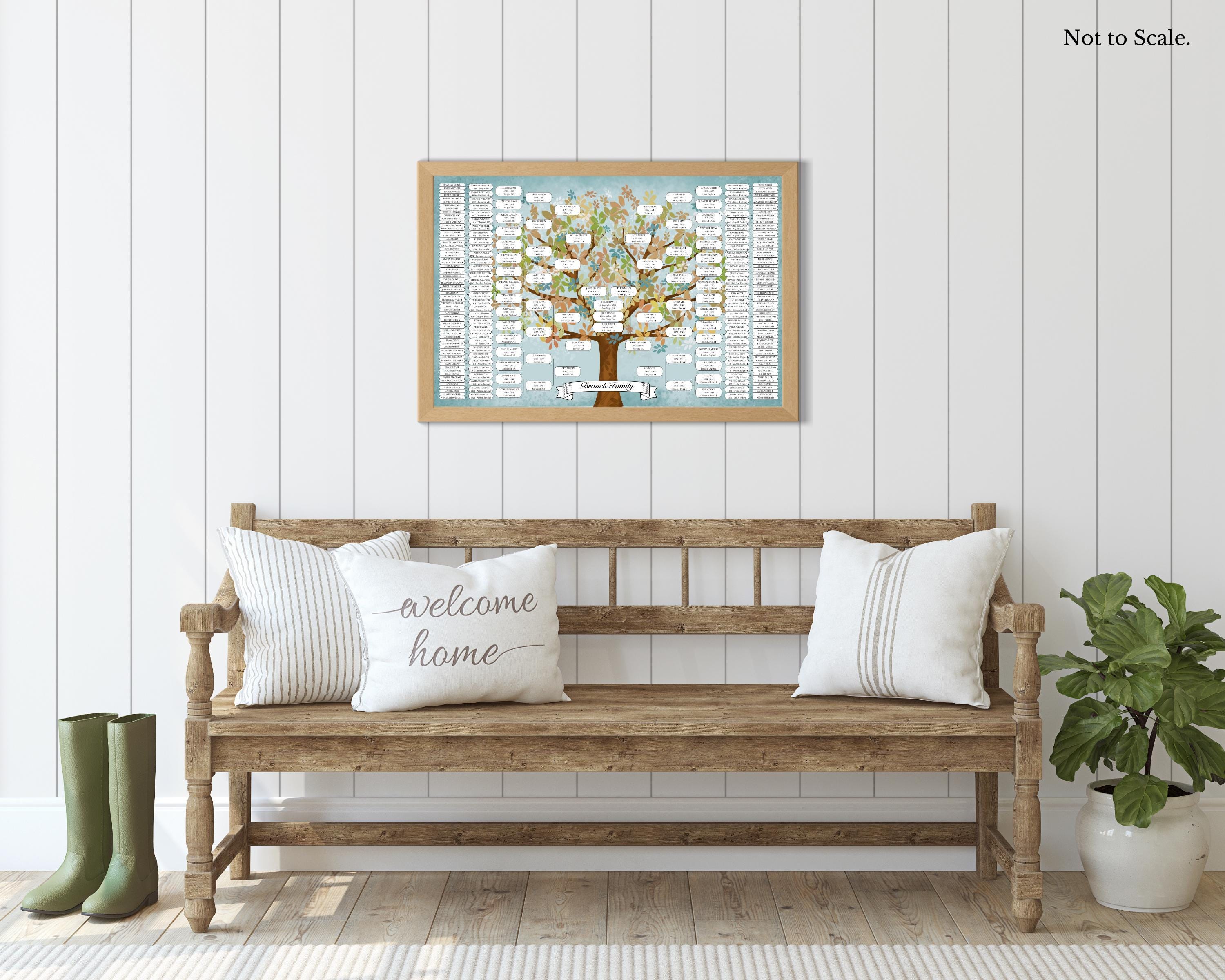 8 Generation Large Blank Family Tree ~ Genealogy Chart ~ Digital ...