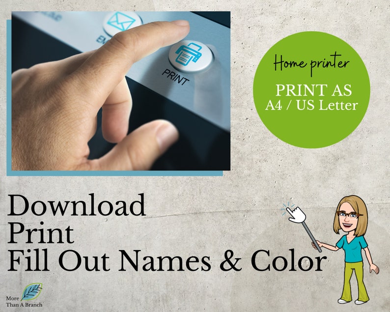 Family History Coloring Page ~ Print at Home ~ Instant PDF Download ...