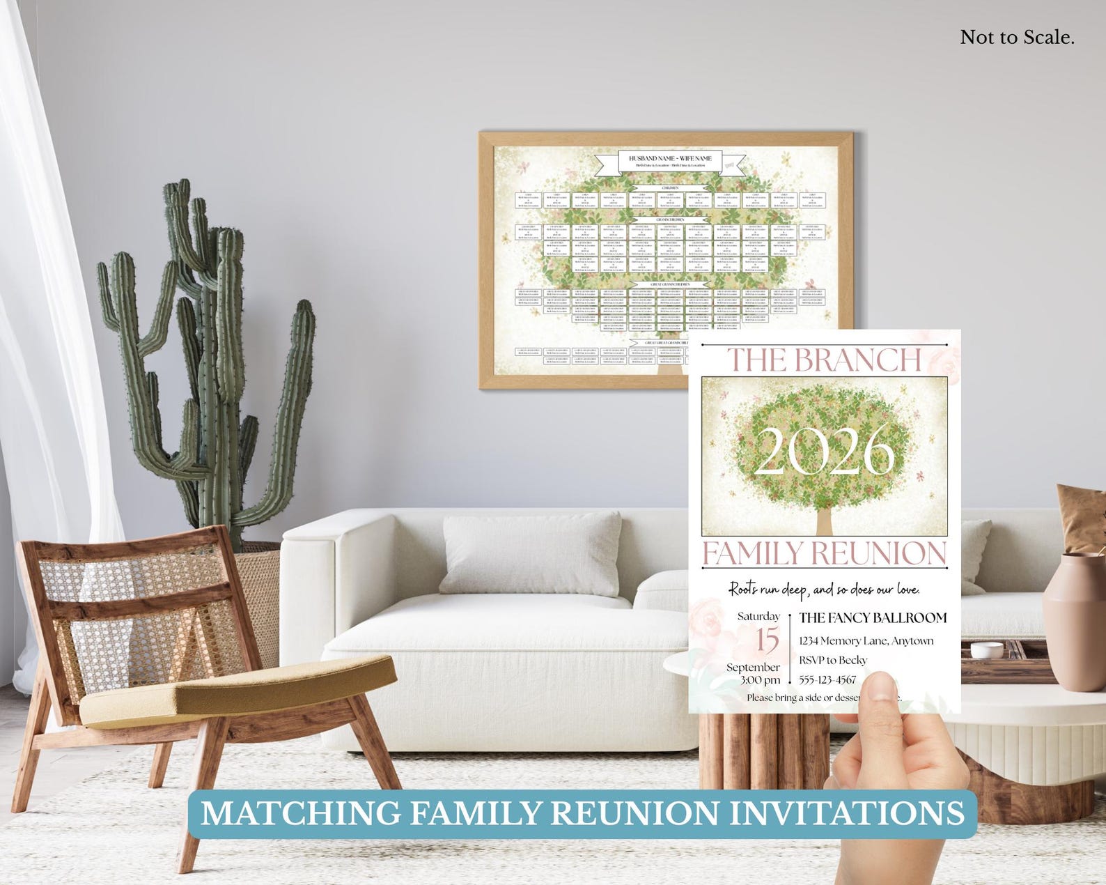 Family Reunion 5 Generation Family Tree ~ Descendant Chart ~ Canva ...
