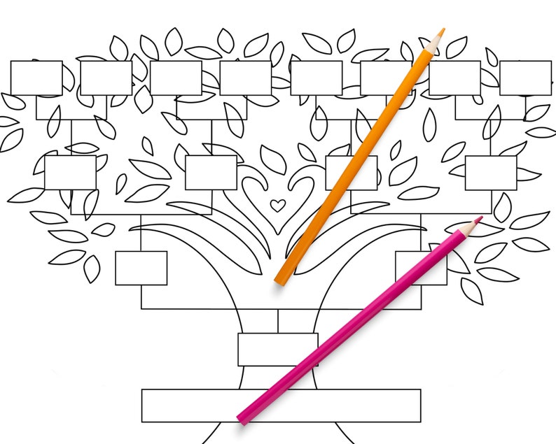 Family History Coloring Page Kids Genealogy Activity Print - Etsy