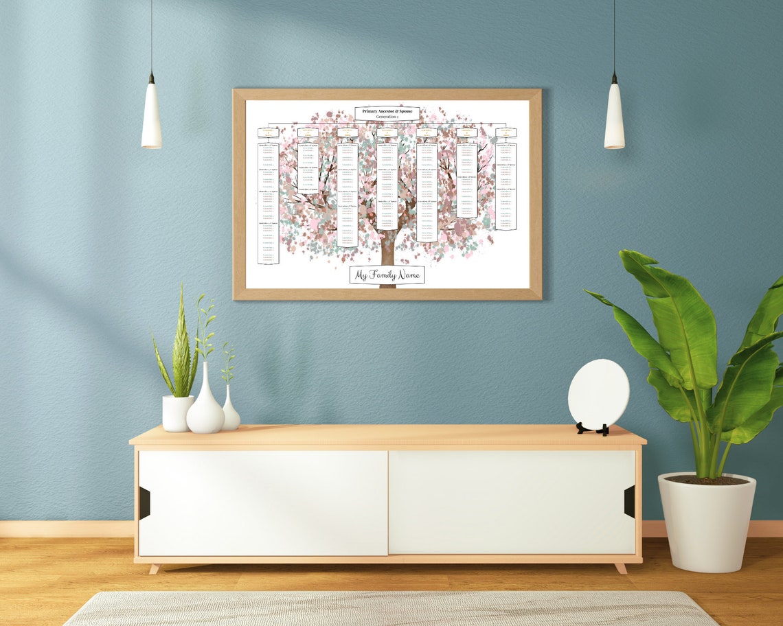 Memorial Family Tree Anniversary Celebration 5 Generation Variety ...