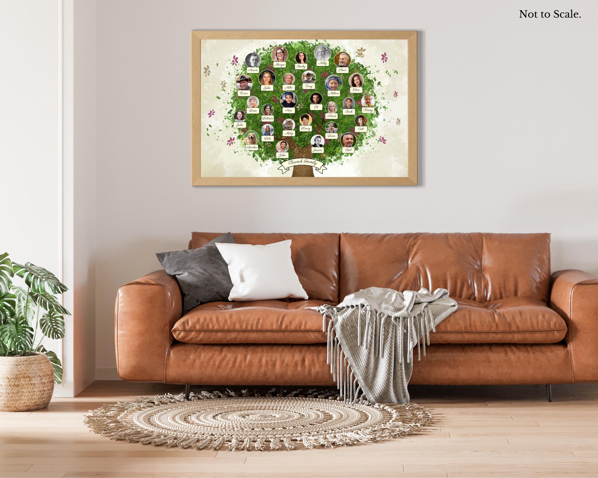 Whimsical Oak Tree Photo Collage – Editable Family Tree Template With ...