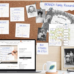 Genealogy Post-it® Notes ~ Family Tree Worksheet for Ancestry Research ...