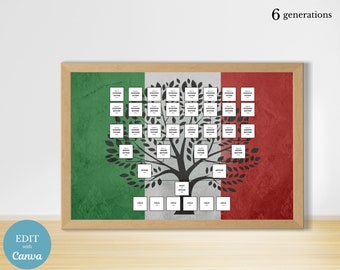 Italian Family Tree Chart - Etsy