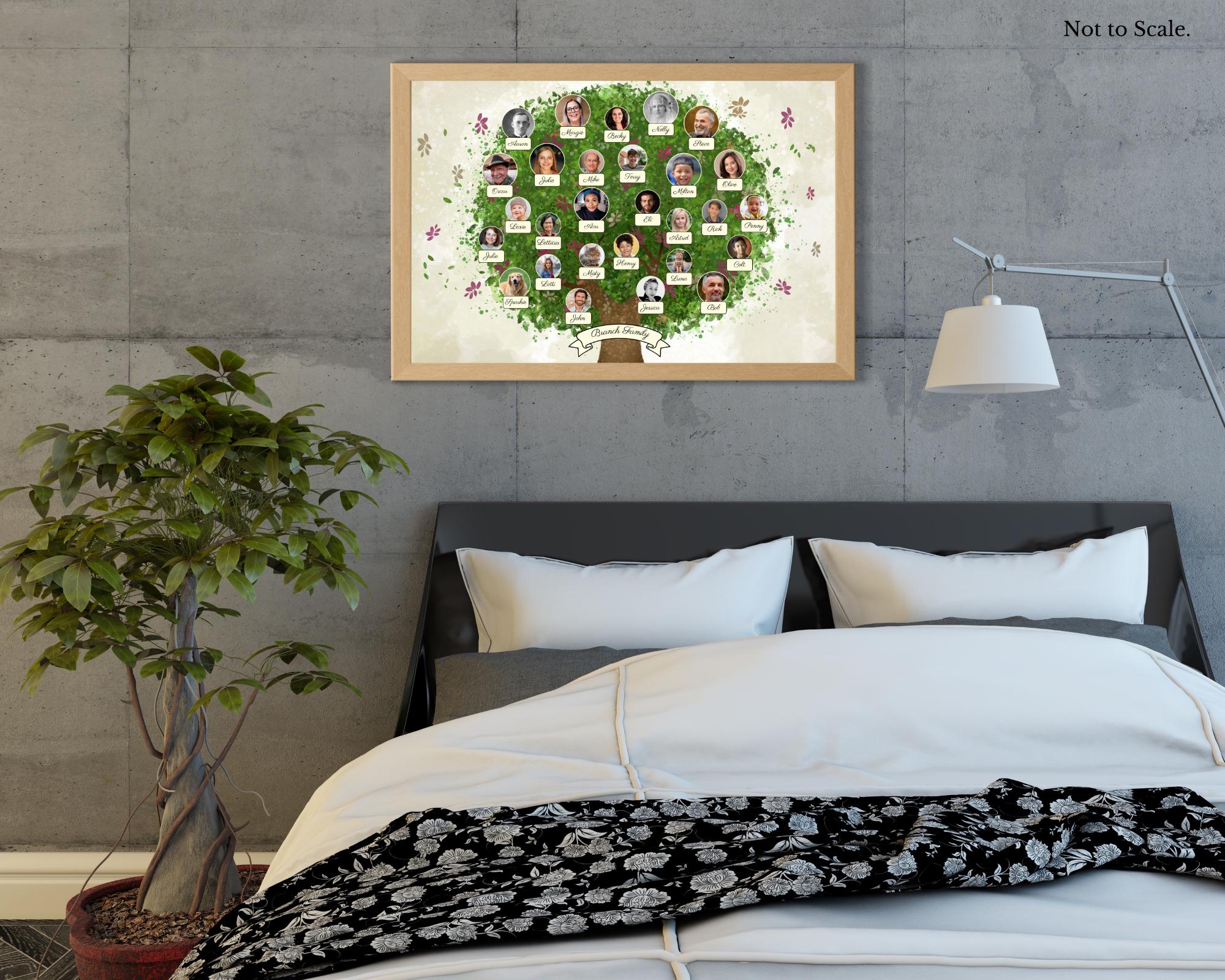 Whimsical Oak Tree Photo Collage – Editable Family Tree Template With ...