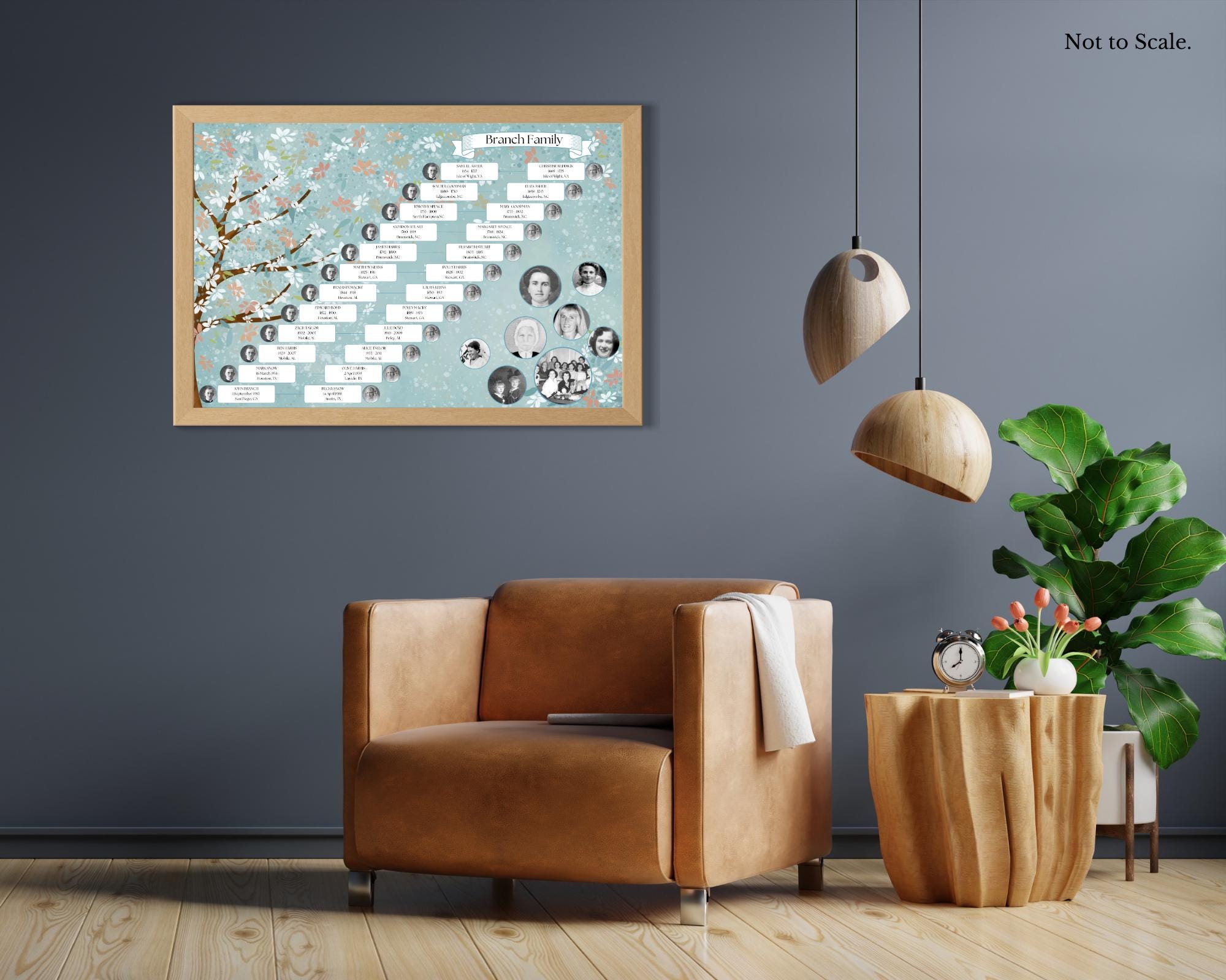 Maternal Family Tree Surname Chart ~ 12 Generation Pedigree ~ DAR SAR ...