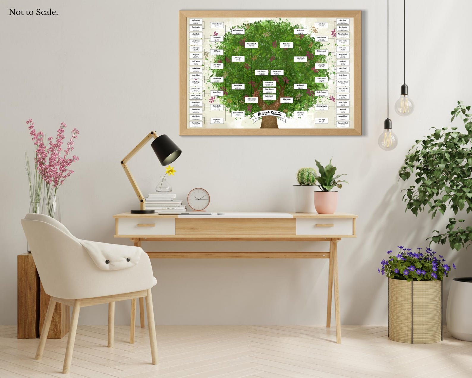 DIY 6 Generation Digital Family Tree Template ~ Family Pedigree Wall ...