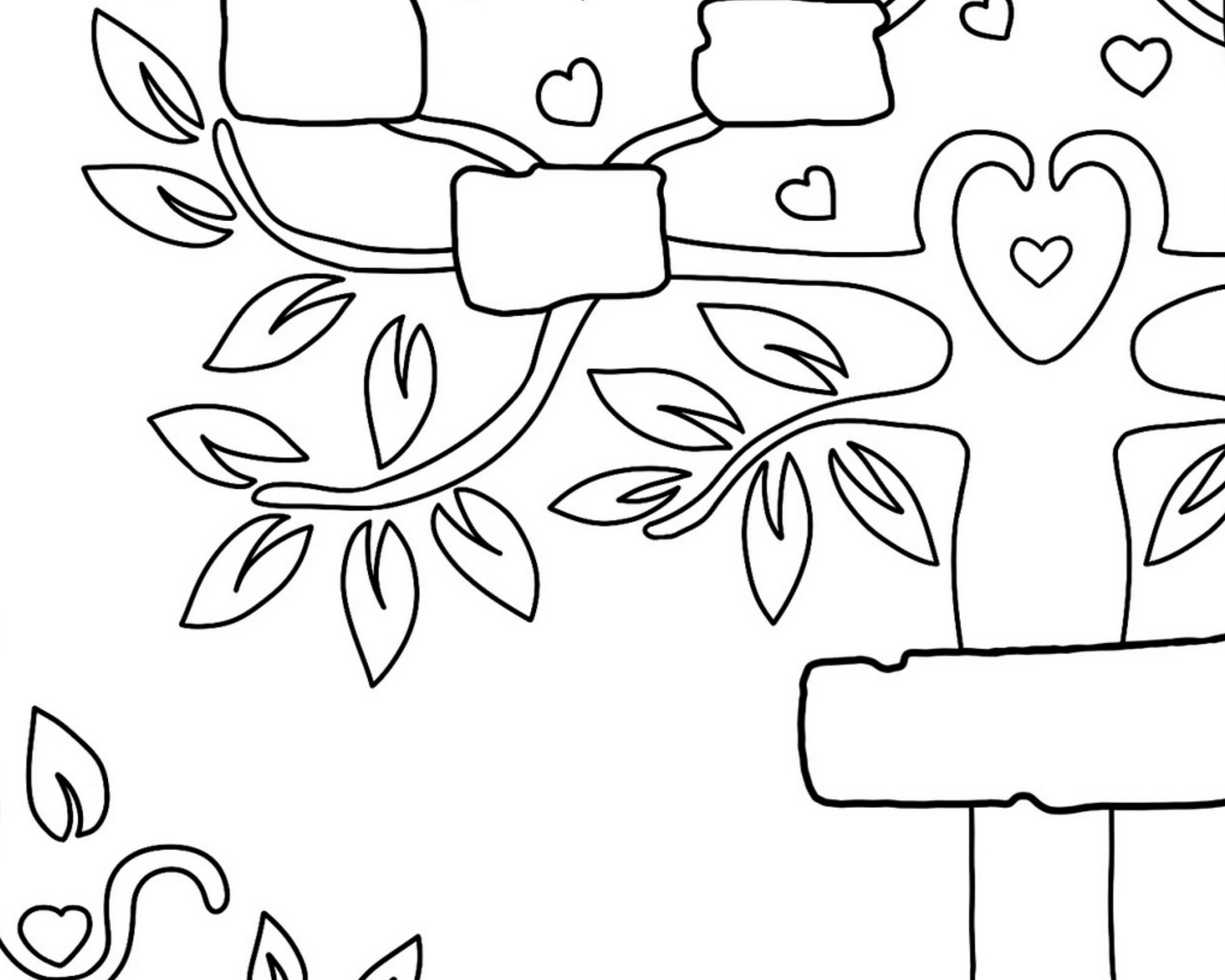 Family Tree Coloring Page Kids Activity Easy Print Instant Download ...