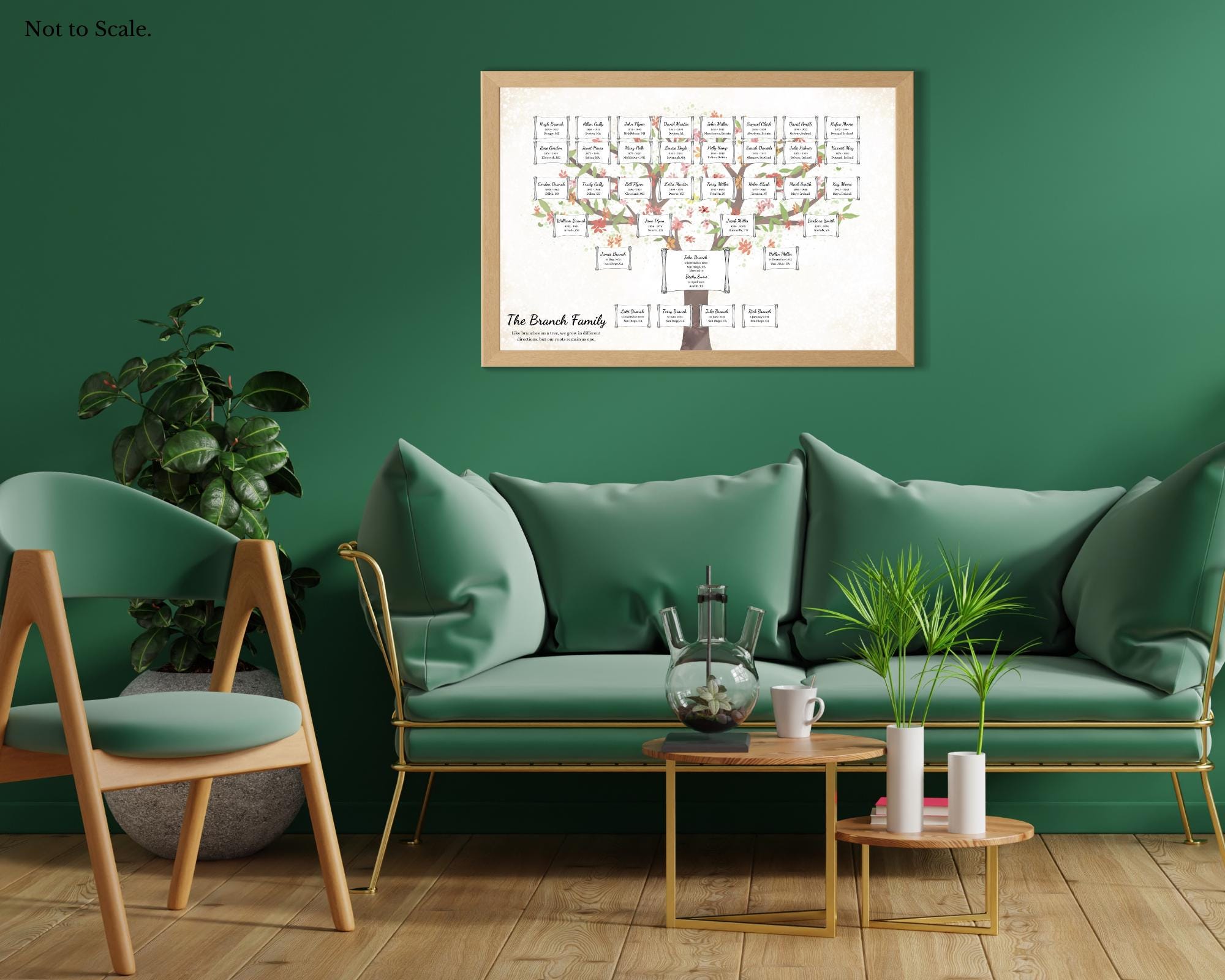 Árbol genealógico imprimible ~ 6 generaciones ~ Plantilla Canva ~ Álbum ...