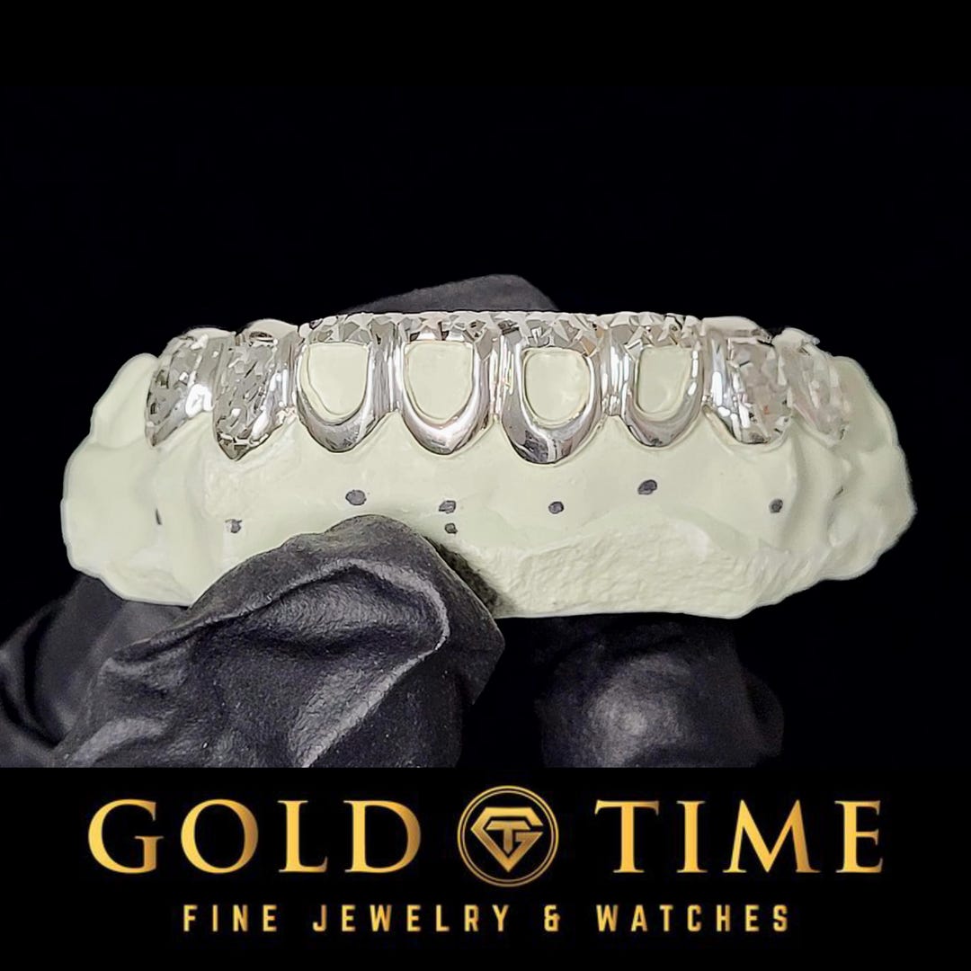 Custom Handmade Grillz - 8 Bottom Trillion Box Canine & Bicuspid, Open ...