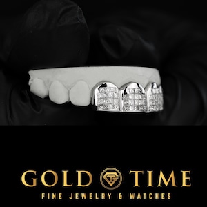 Custom Invisible Set Grillz - Handmade Diamond-cut Moissanite Grillz ...