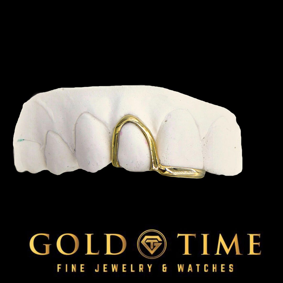 Custom Handmade Grillz Double Cap - Silver, 10K, 14K Gold - Yellow ...