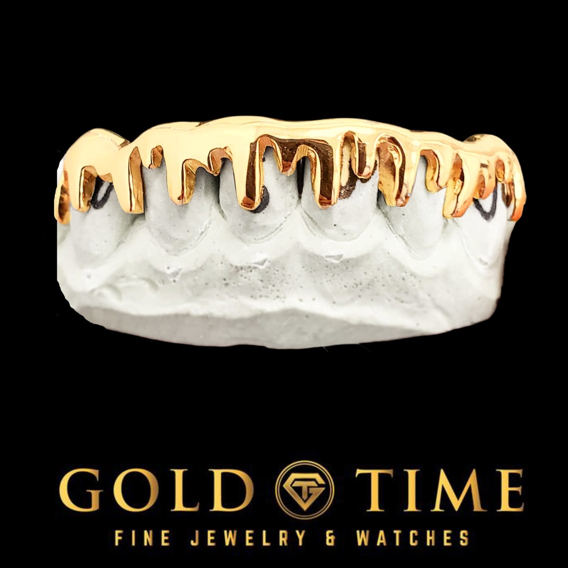 Custom 8 Piece Drip Grillz: Handmade Silver or Gold Tooth Caps ...